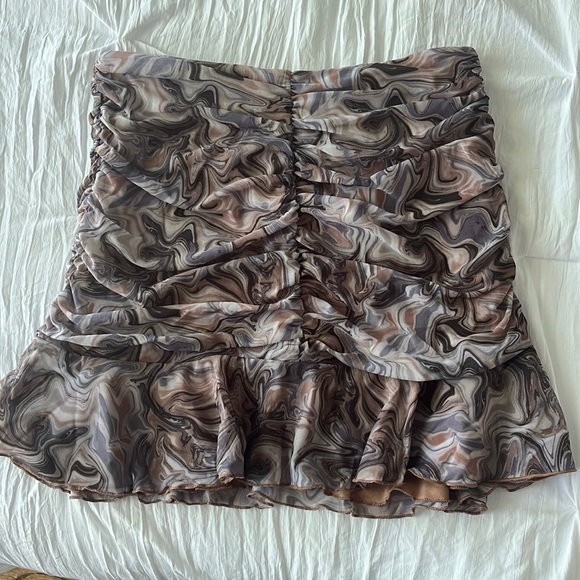 H&M | Skirts | Y2k Marble Mini Skirt | Poshmark